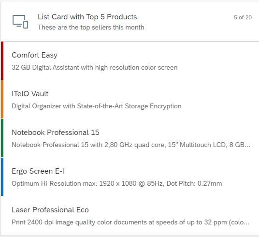 Create A Ui5 Integration Card That Displays Data From The Sap Gateway Demo System Sap Tutorials