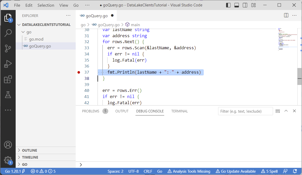 Connect to Data Lake Relational Engine Using the Go Driver | SAP Tutorials