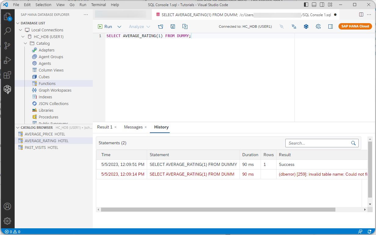 Use The Sap Hana Database Explorer Extension Tutorials For Sap Developers