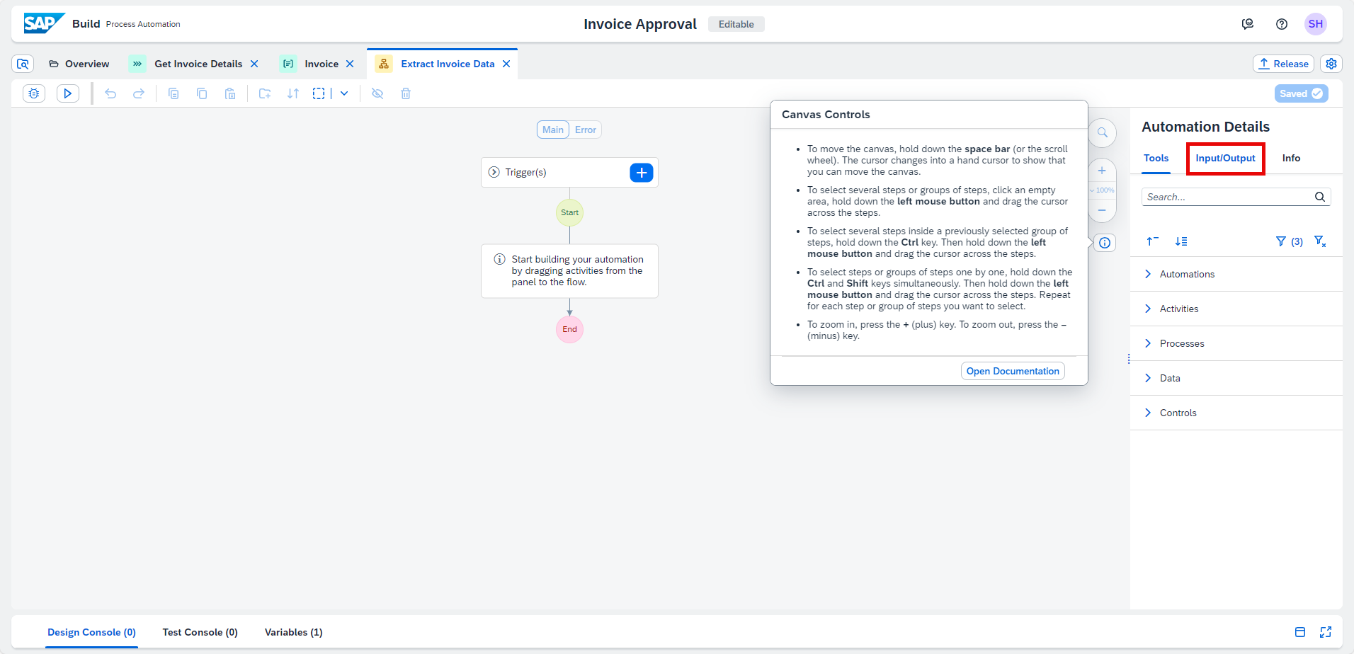 Create An Automation To Extract Invoice Details Tutorials For Sap Developers